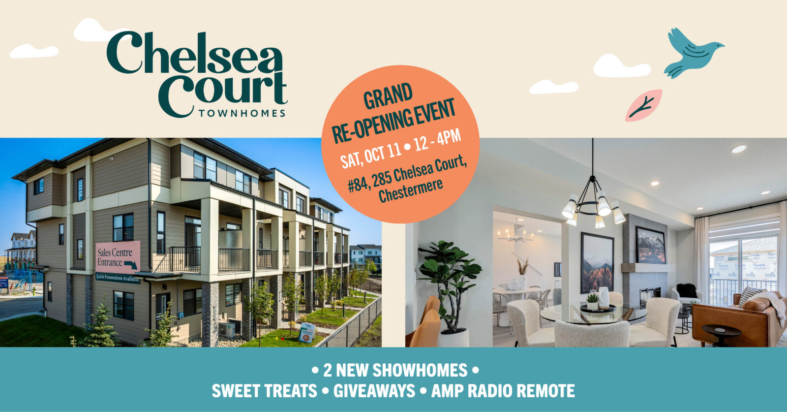 Join Us For The Grand Re-Opening at Chelsea Court - Trico Homes